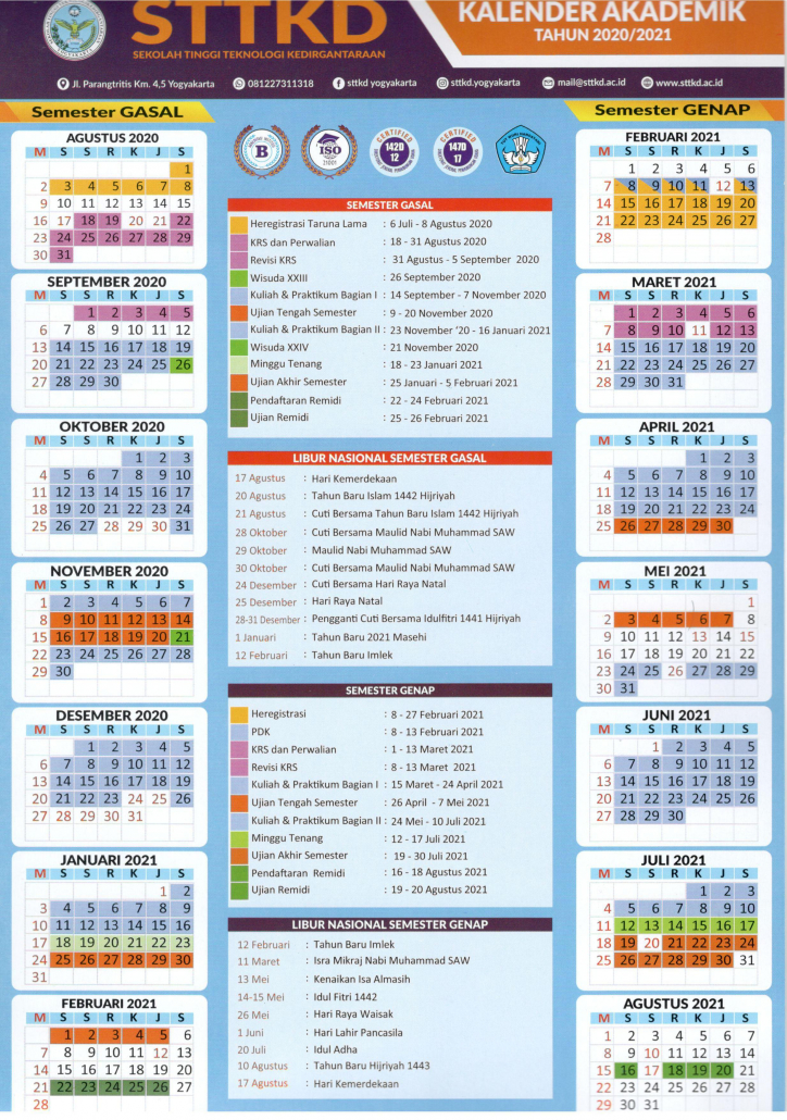 Kalender Akademik TA 2020/2021 – PUSAT ALUMNI STTKD